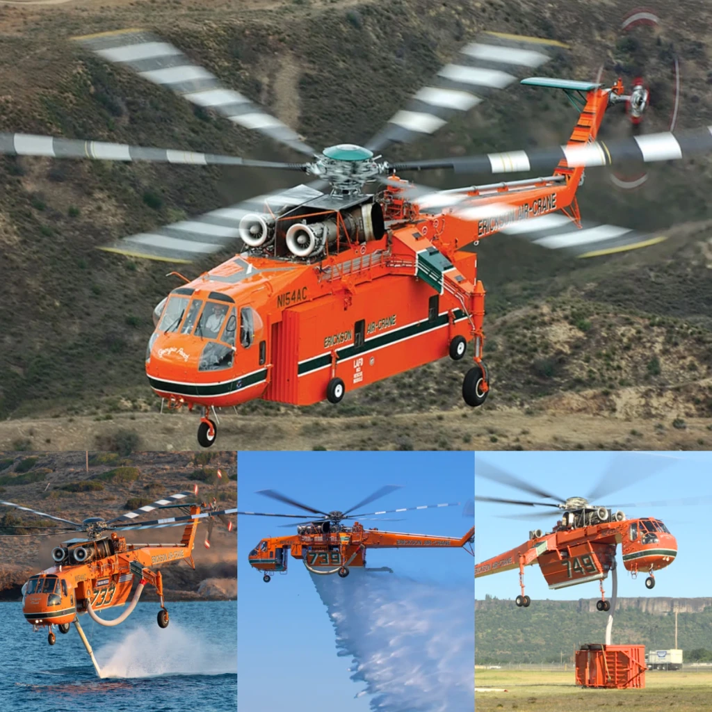 Advancements in Airborne Firefighting: The S-64 Helicopter Takes the ...