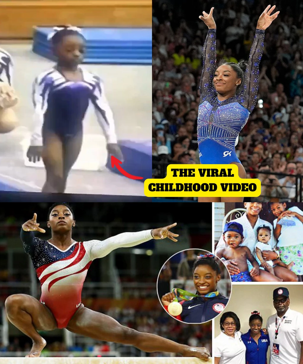 Simone Biles, the viral childhood video that reveals the birth of an ...
