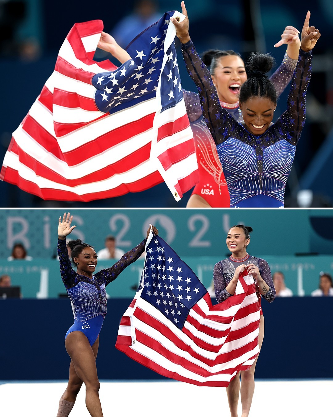 Fans loved Simone Biles and Suni Lee celebrating together after winning ...