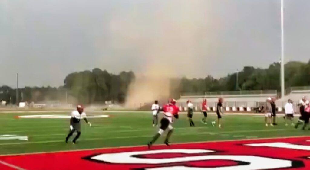 Frightening Moment Shows A Tornado Wreaking Havoc On High School ...