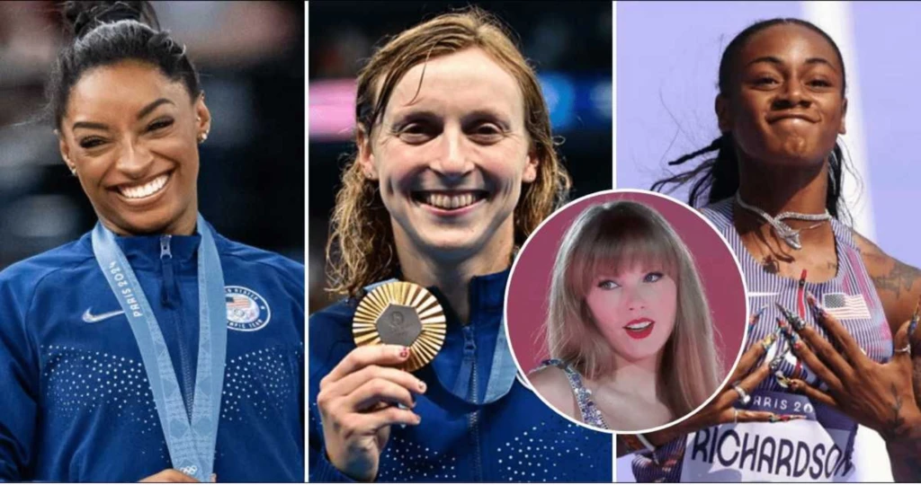 Taylor Swift salutes Olympic stars Simone Biles, Sha’Carri Richardson ...