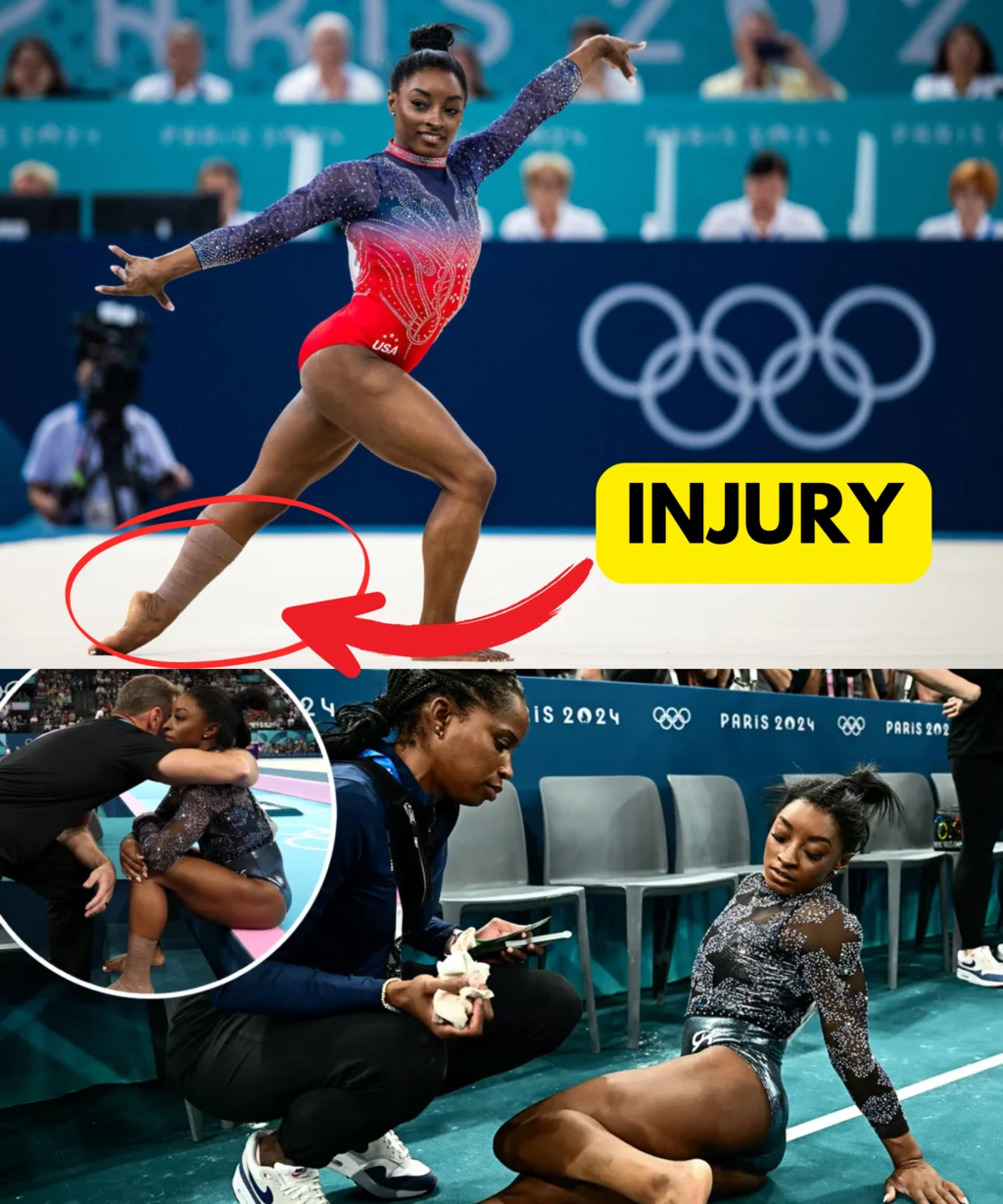 Simone Biles shares why she’s wearing a boot after finishing her final ...