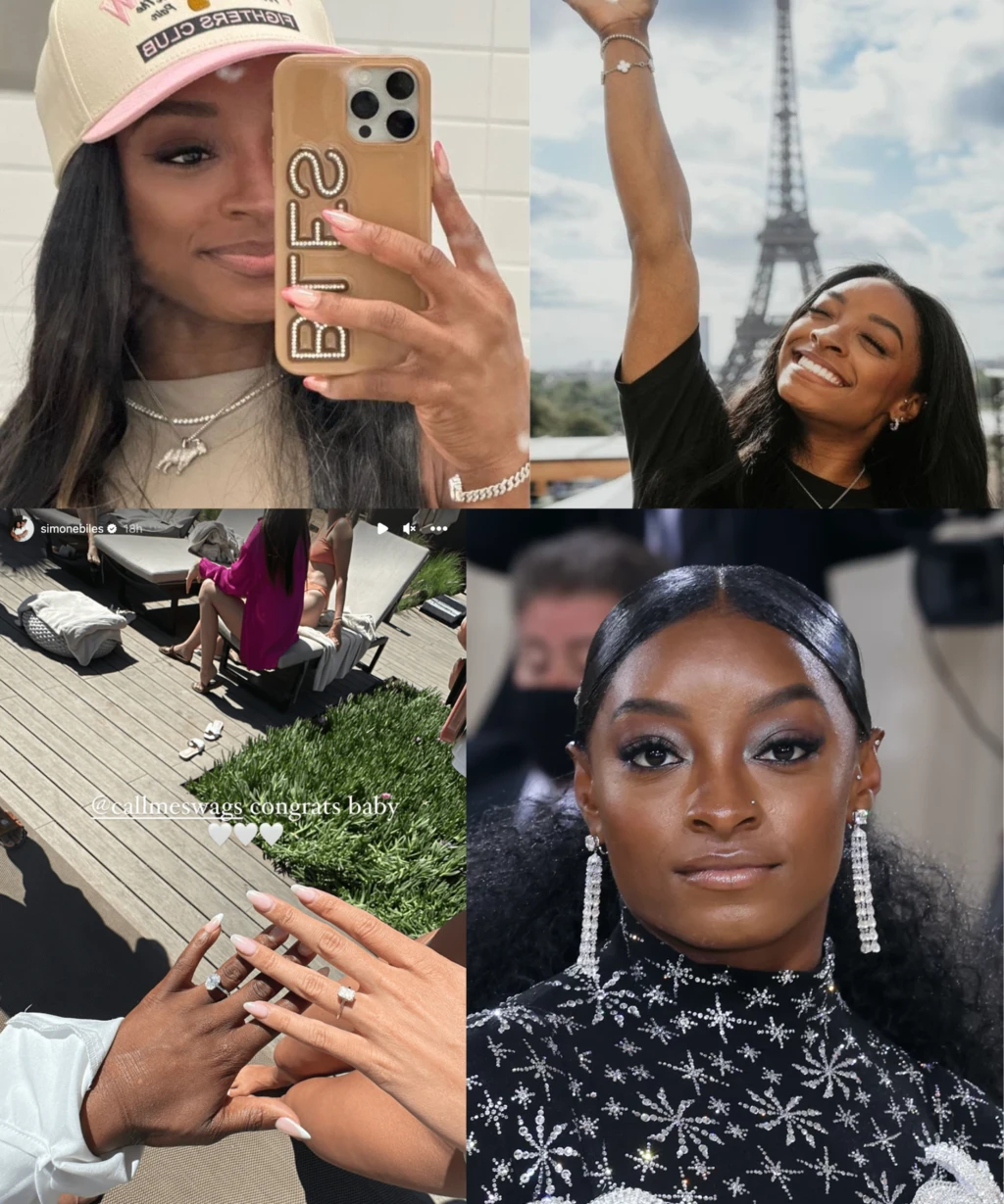 Simone Biles Nails the Chrome Manicure Trend! 💅 - News
