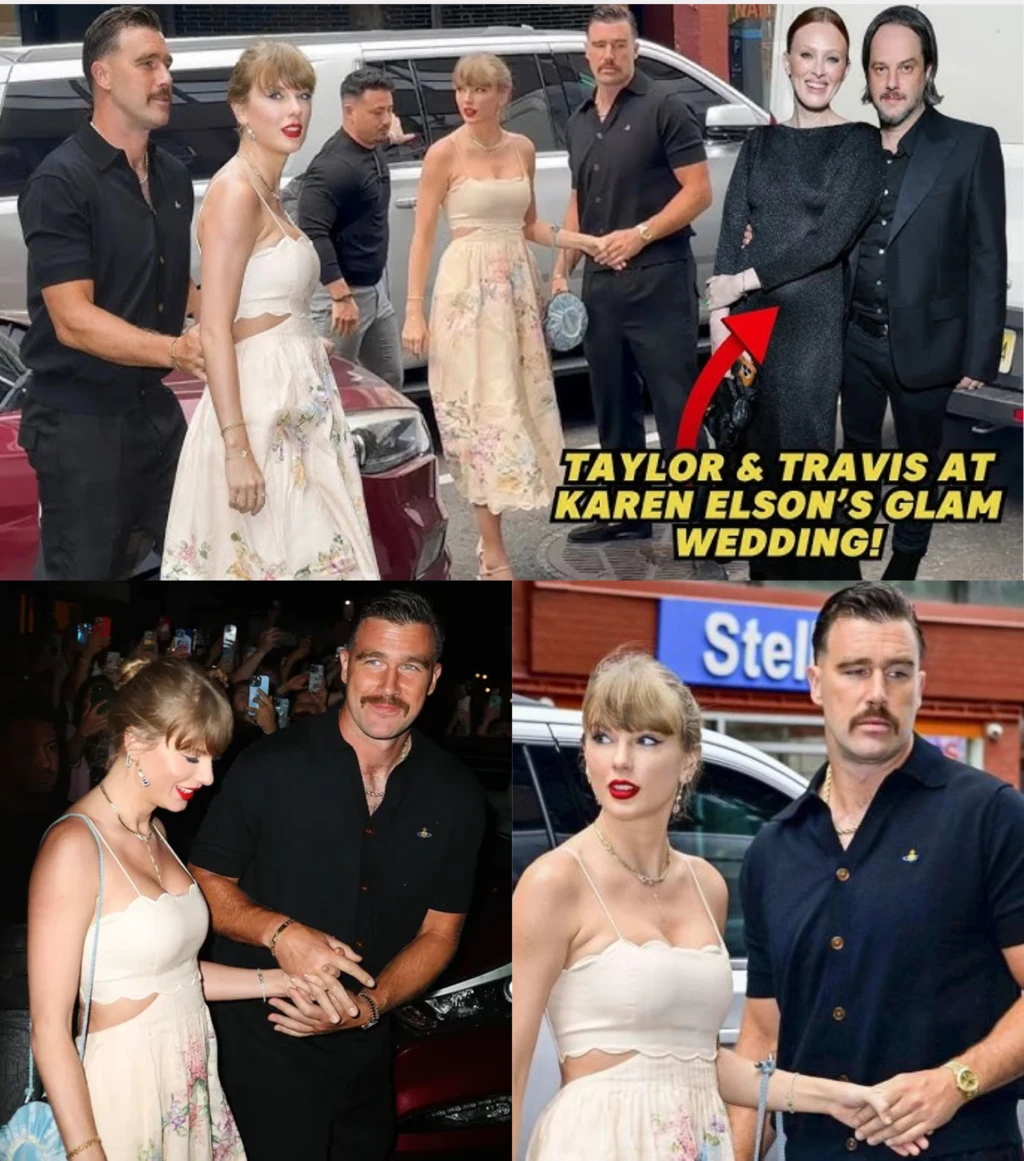 Travis Kelce and Taylor Swift attend model Karen Elson’s wedding at NYC ...