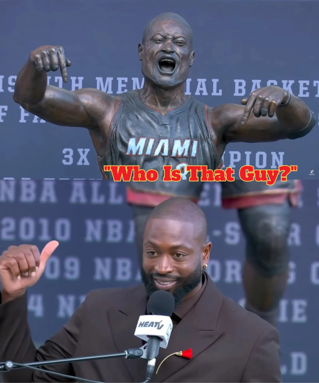 Miami Heat unveil Dwyane Wade statue and he says "Who is that guy?" - News