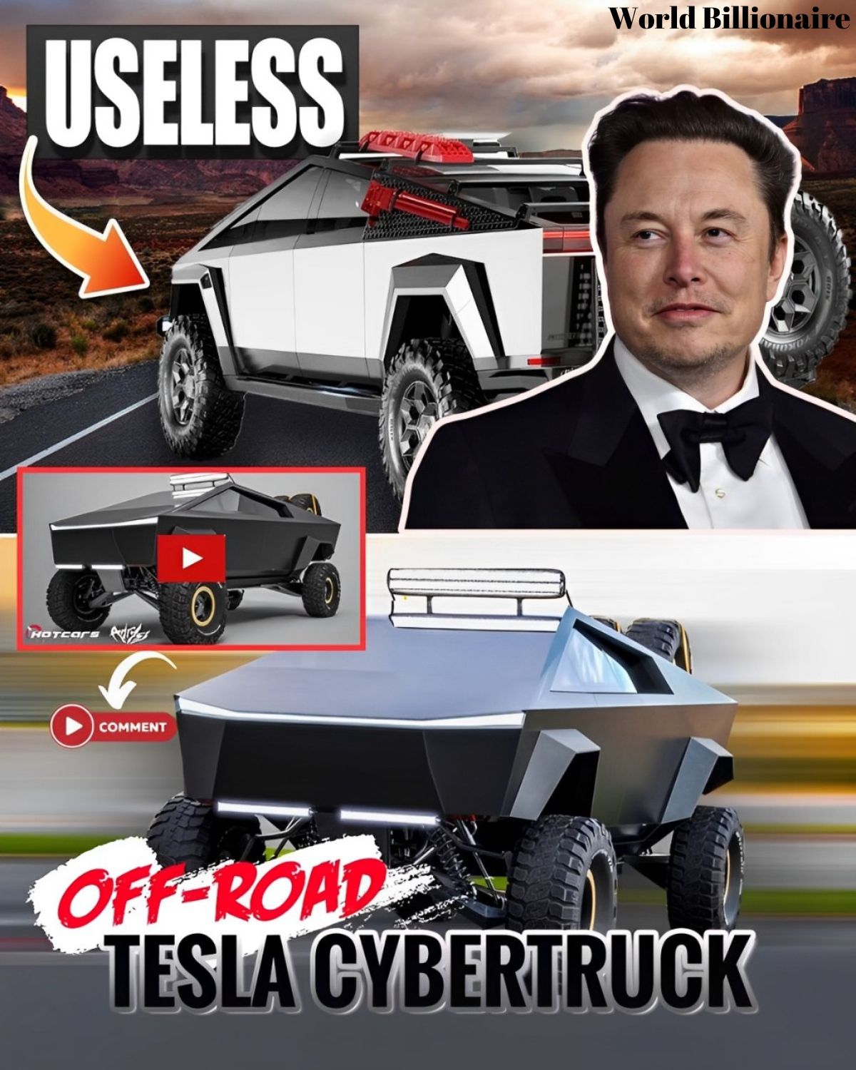 Billionaire Elon Musk just released “Tesla Cybertruck for off-road and ...