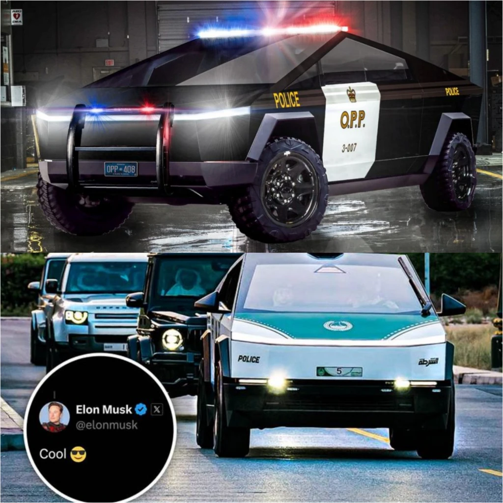 Elon is delighted that the Tesla Cybertruck police cruiser looks ready ...