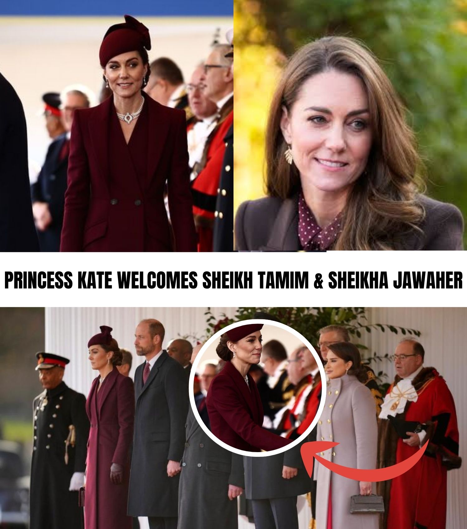 Princess Kate Welcomes Sheikh Tamim & Sheikha Jawaher In Majestic Qatar ...