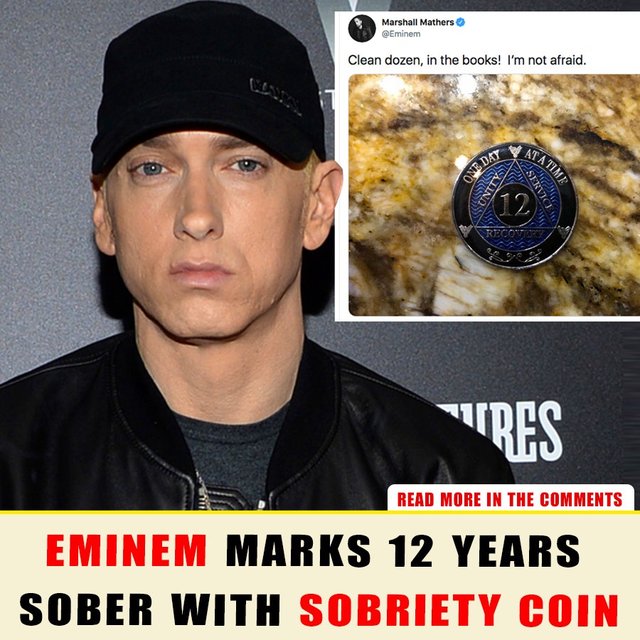 Eminem marks 12 years sober with sobriety coin - News