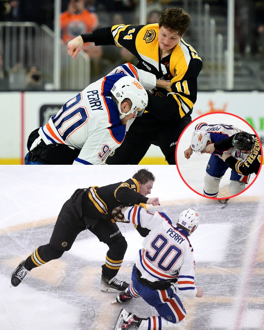 Watch: Massive blows landed in Corey Perry fight leaves Trent Frederic ...
