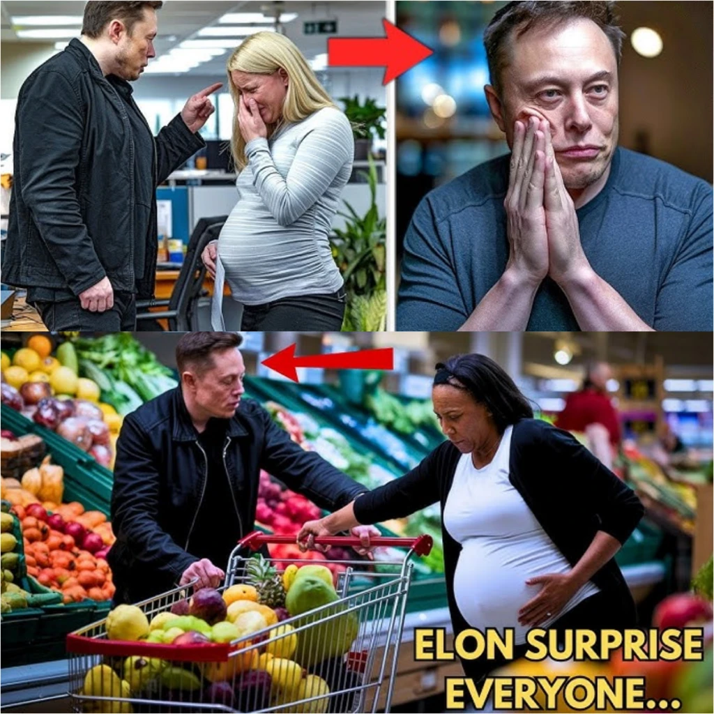 Elon Musk Spots Black Pregnant Woman Struggling to push her carts What ...