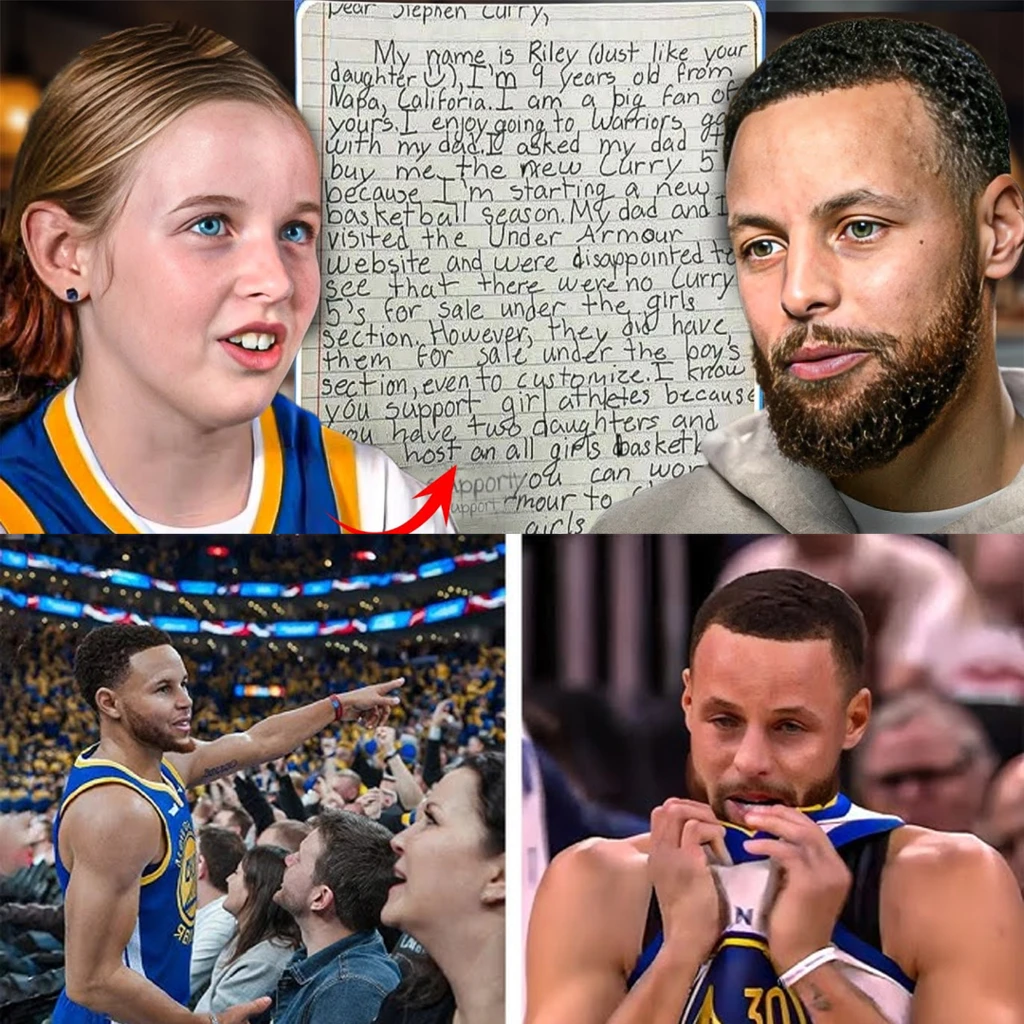 Steph Curry In Tears After A 9 Year Old Girl Flips Him A Secret Letter ...