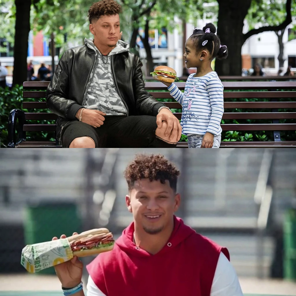 The little girl gave the sandwich to Patrick Mahomes, 7 days later a ...