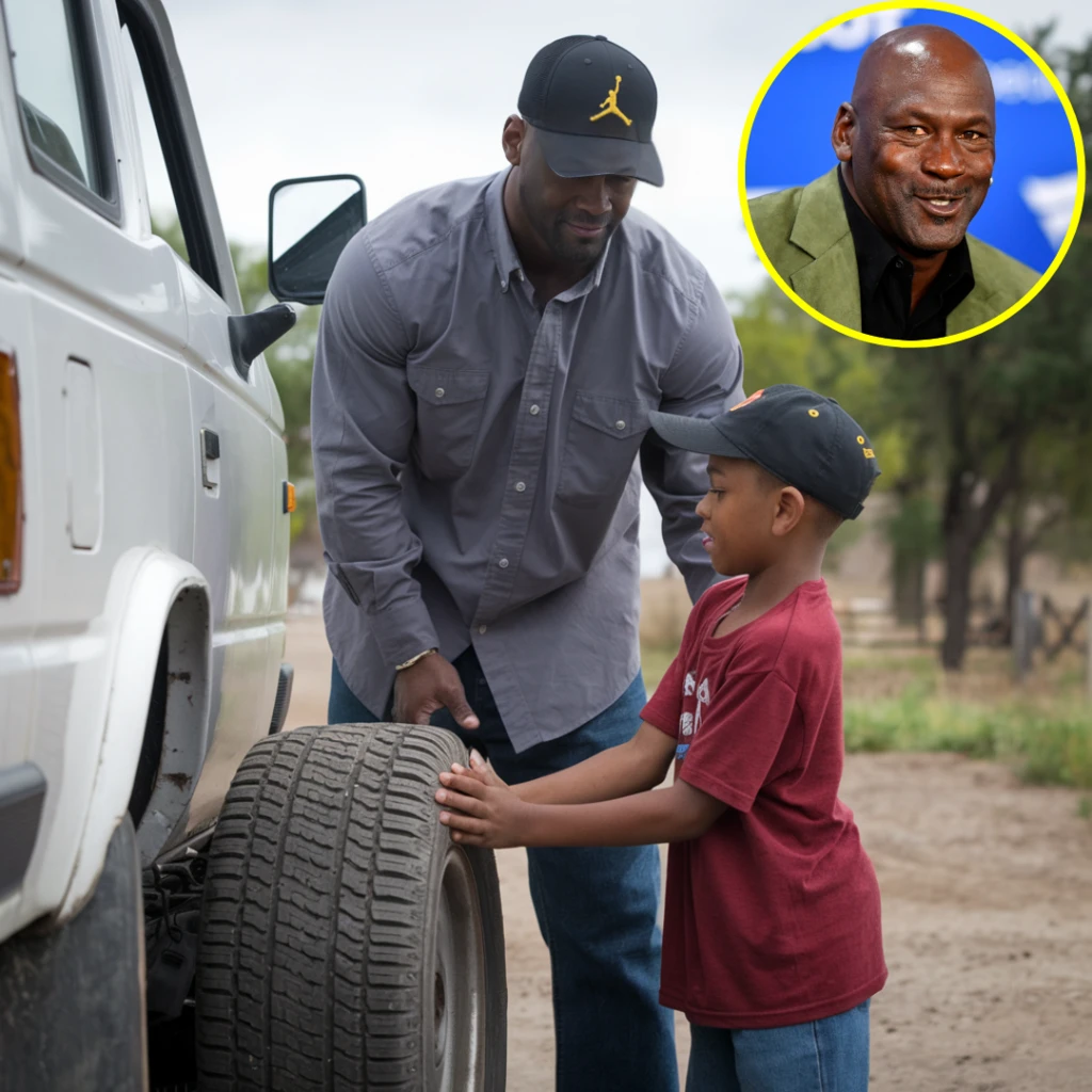 Young Black Boy Helps Michael Jordan with Flat Tire—What Happened Next ...