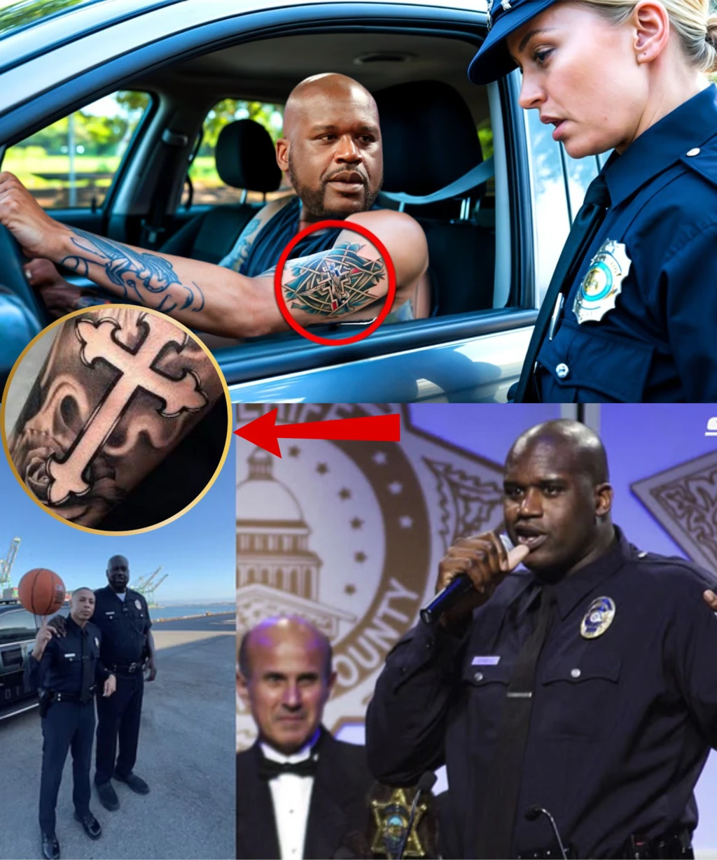 Police Officer Stops a Car, Then Freezes When She Notices Big Shaq's ...