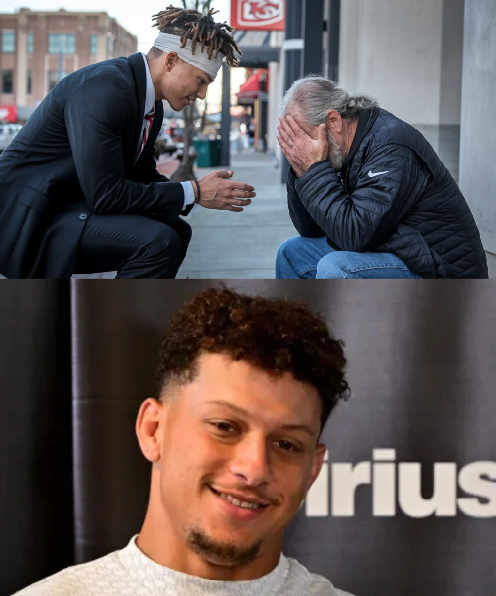 Homeless Veteran Breaks Down When Patrick Mahomes Offers Him a Job - News