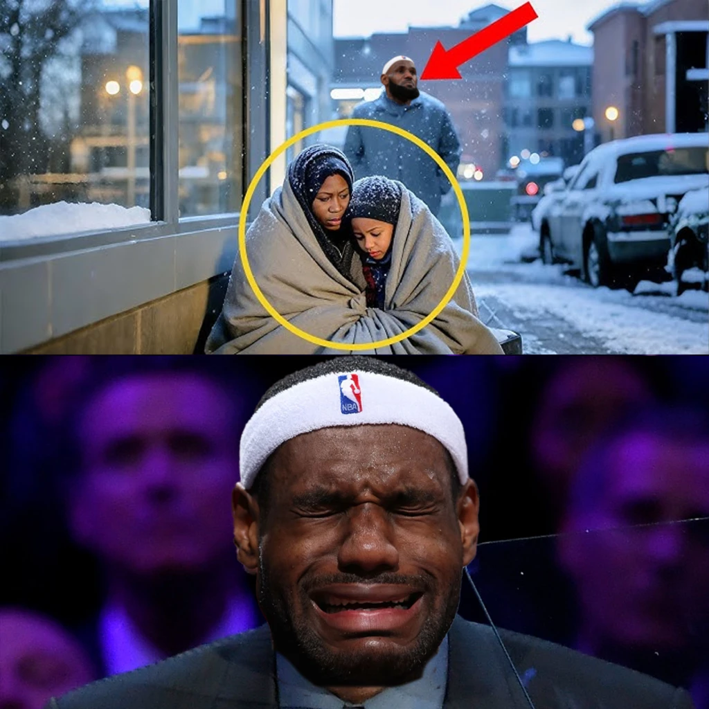 LeBron James accidentally meets a homeless mom and kid in a snowstorm ...