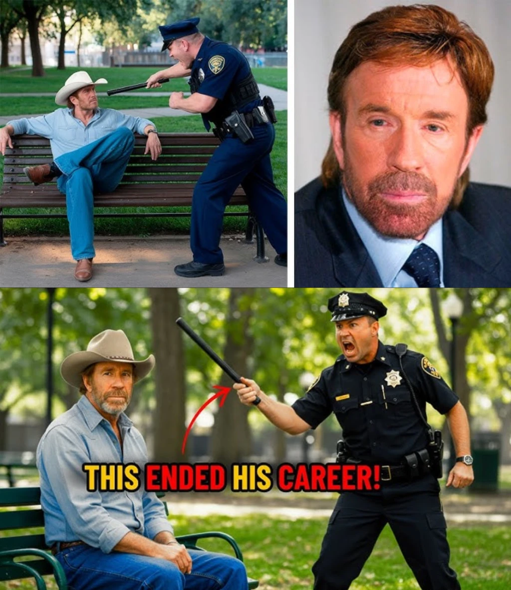 POLICE OFFICER HIT Chuck Norris WITH A BATON, But Seconds Later, He ...