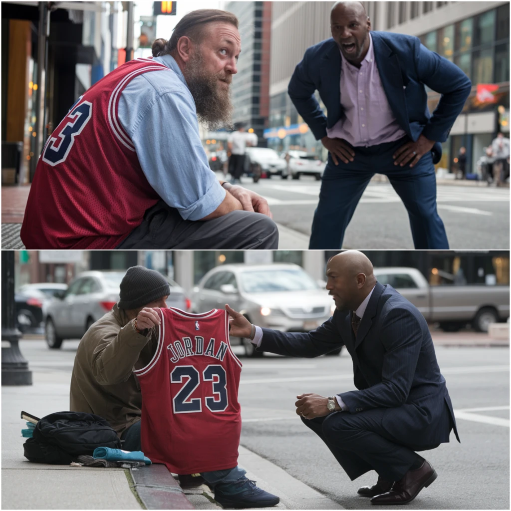 Michael Jordan Finds a Homeless Man Wearing His Old Jersey, Next Day He ...