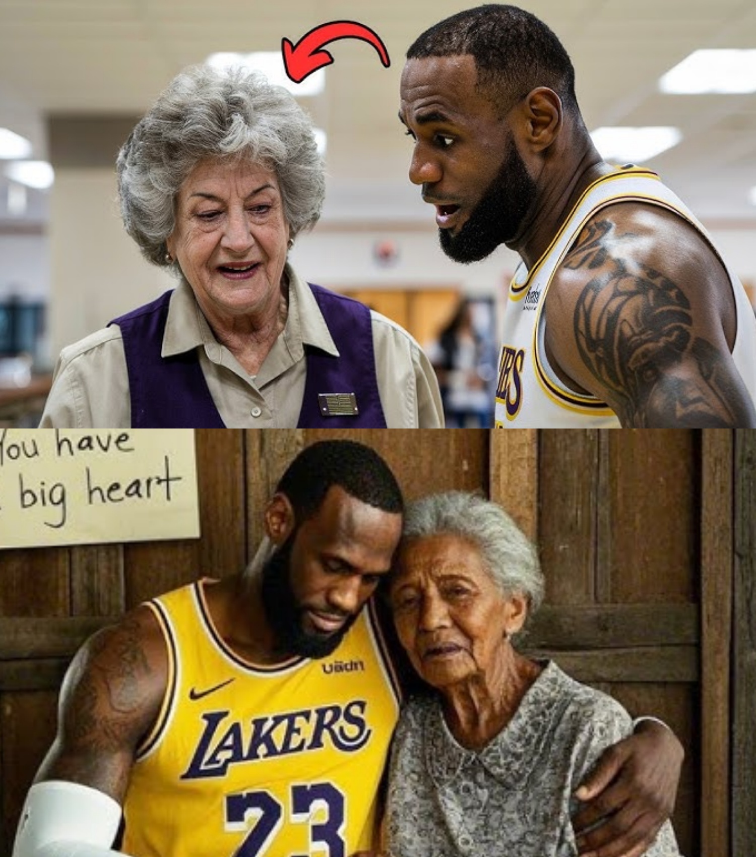 LeBron James Sees His Old Lunch Lady Still Working At 82… His Response ...
