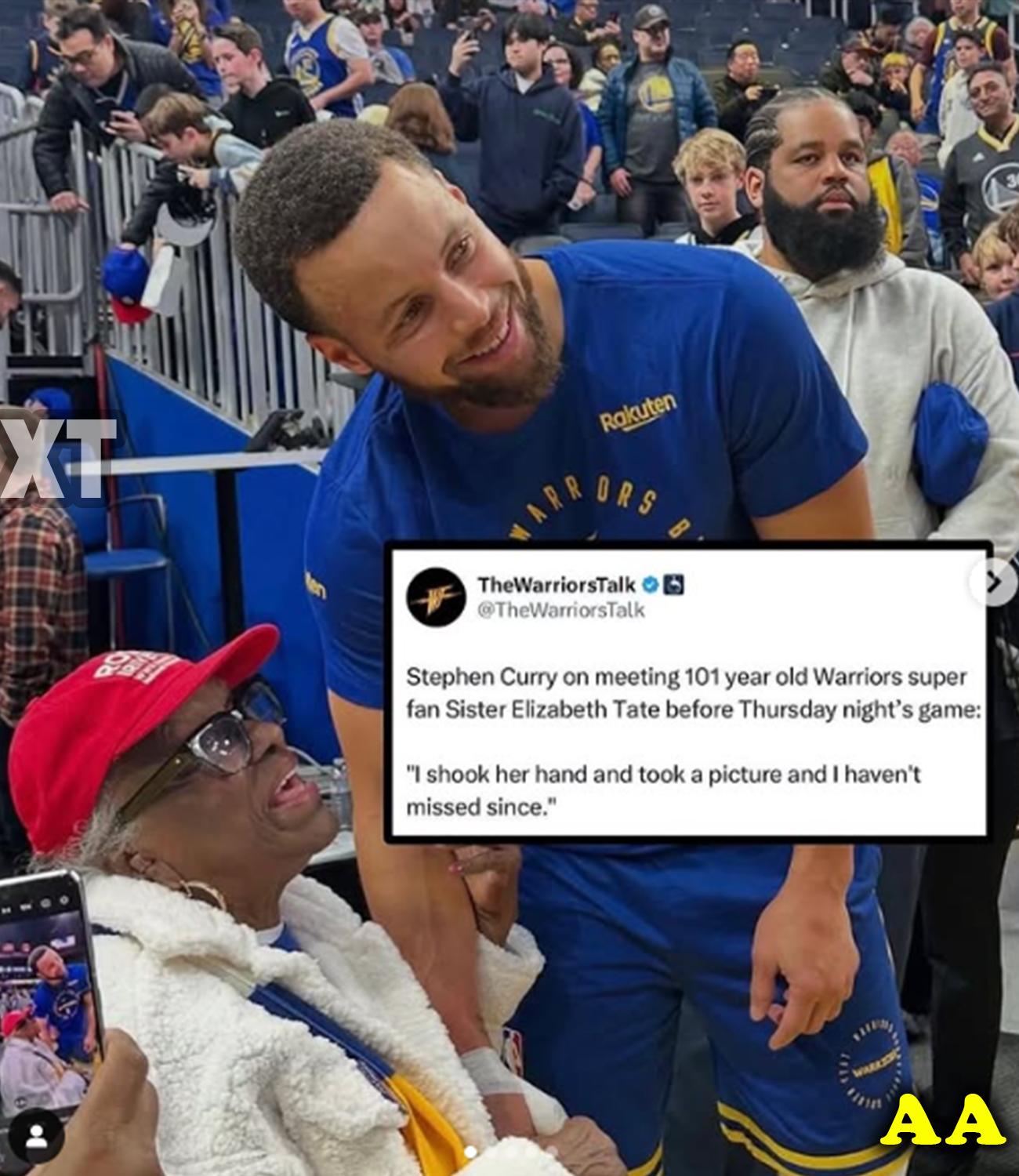(VIDEO) Steph Curry speaks on his night meeting a 101 year old woman ...