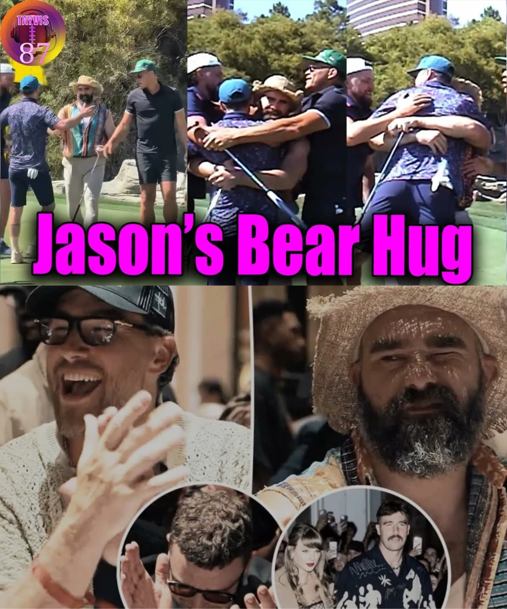 Hilarious! Jason Kelce Knocking Over Justin Timberlake with a Bear Hug ...