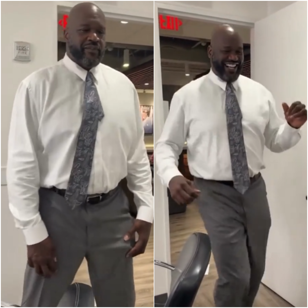 Shaquille O'Neal locks himself in a makeup room and records dance video ...