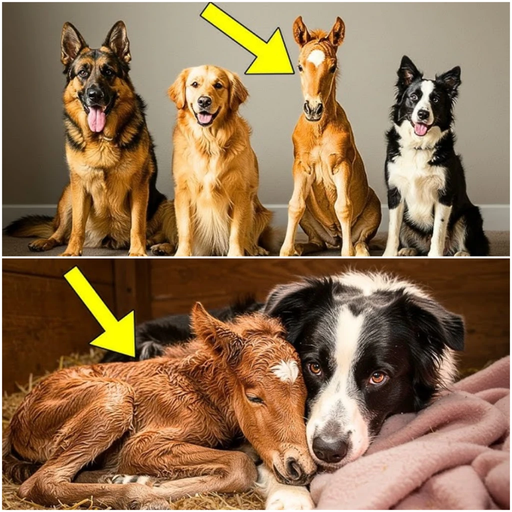 This Mustang Foal Was Raised by Three Dogs and Thinks He’s a Dog. What ...