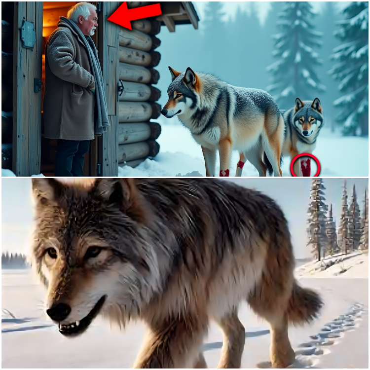 The Frozen Wolves Beg the Man to Let Them Into the House. He Is ...