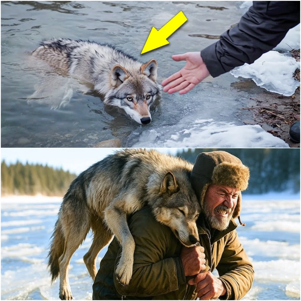 Man saves drowning wolf in glacier, when he gets home shocking thing ...