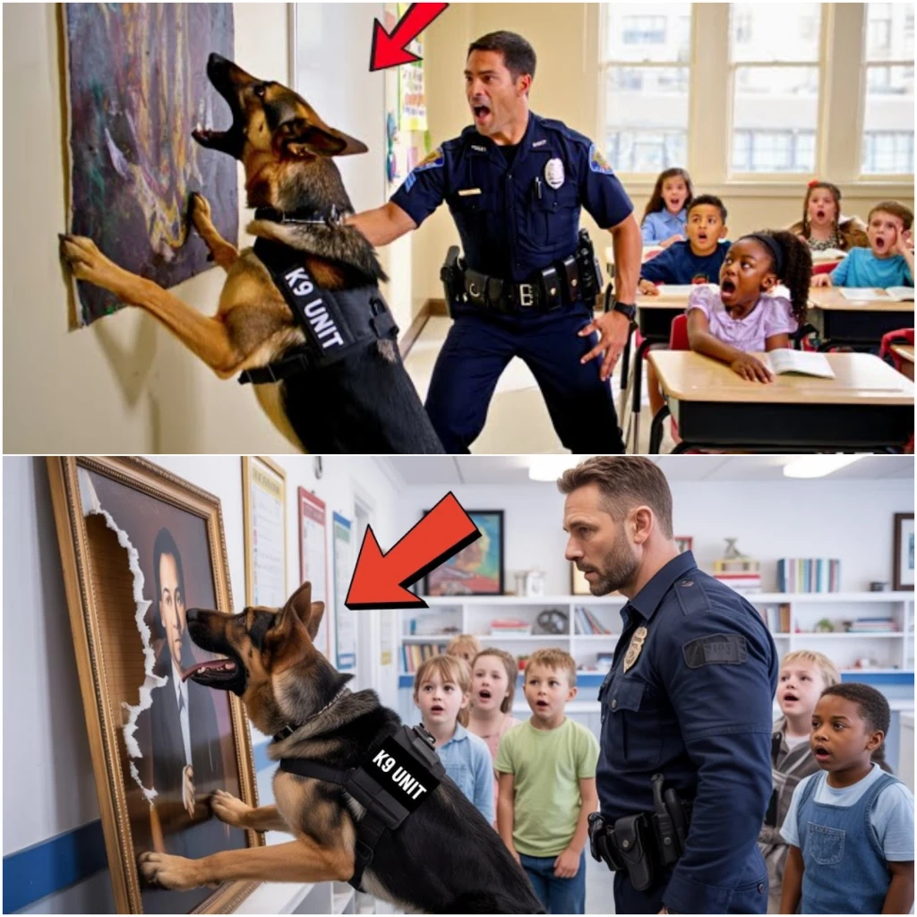 K9 Dog Rips School Painting – What He Uncovered Behind It Changed ...