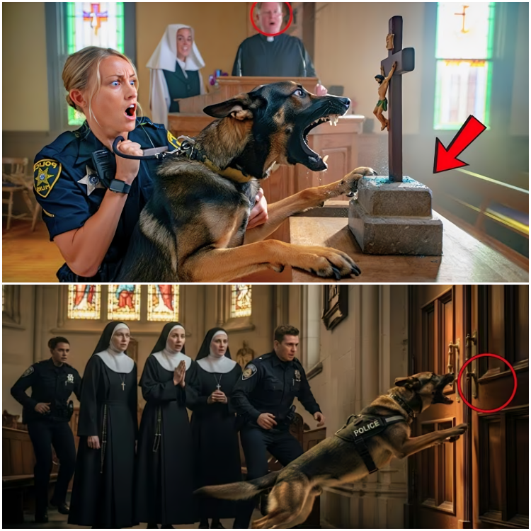 K9 Dog Won’t Stop Barking at Church Cross — What Was Hidden Behind It ...