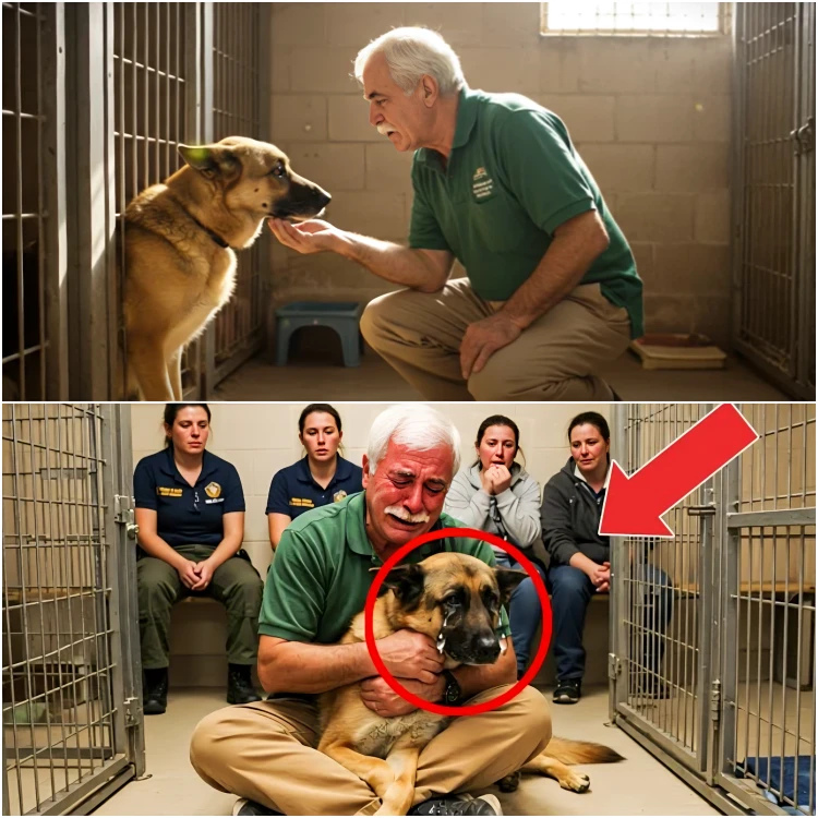 An Old Man Enters the Shelter, and a German Shepherd Starts Crying ...