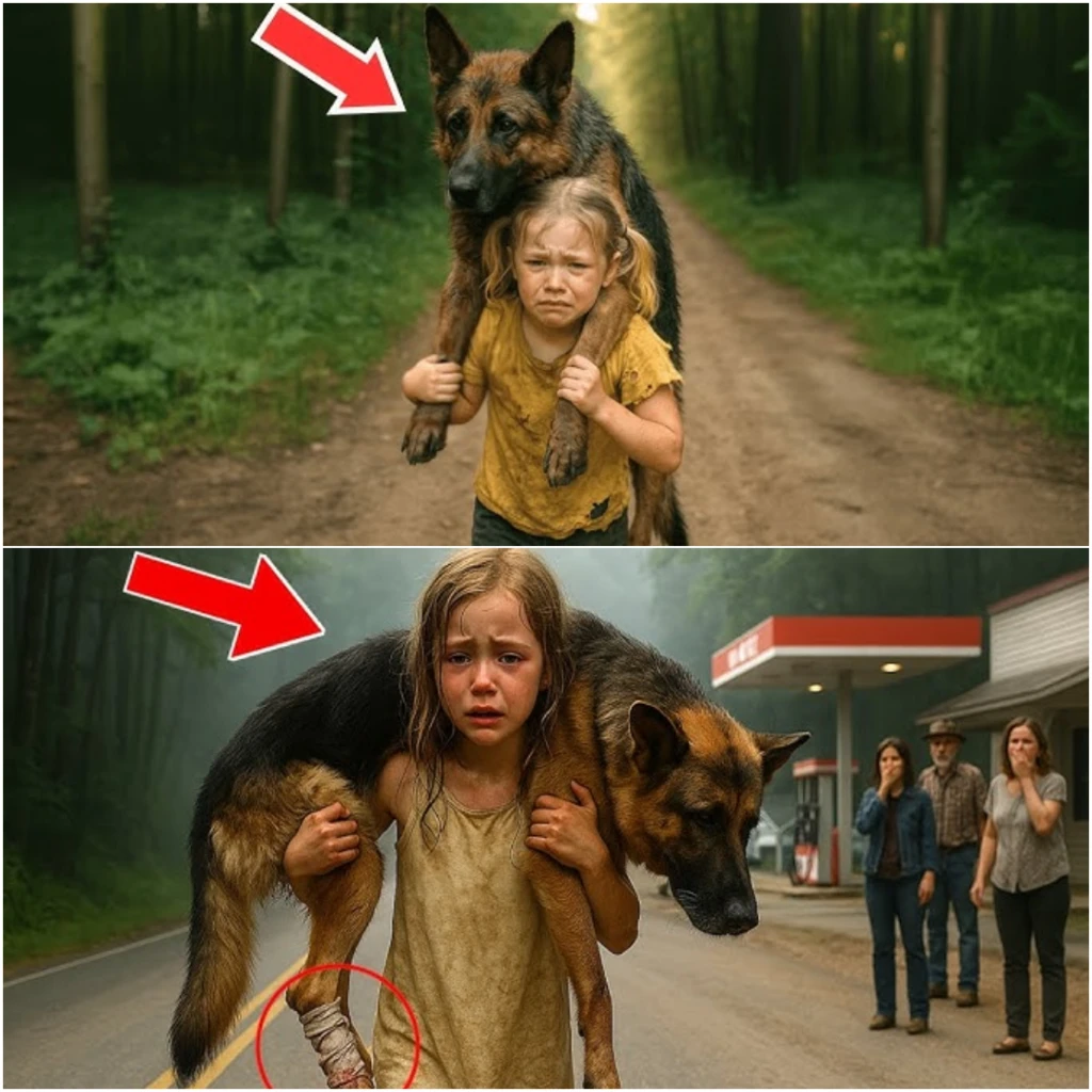 Little Girl Carries Wounded German Shepherd For Miles—What She Did Next ...