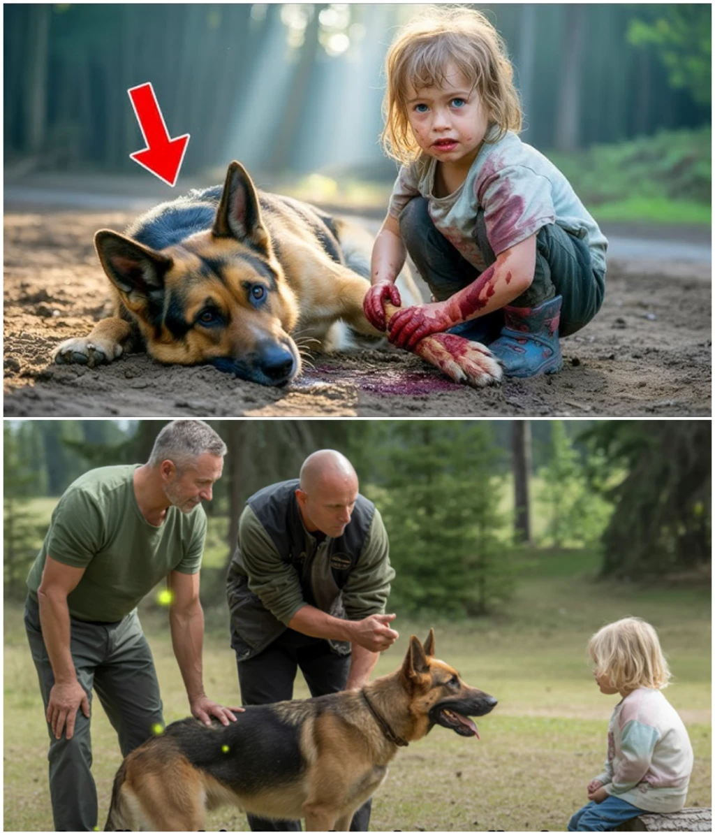 Little Girl Found Crying Beside Bleeding German Shepherd—Then This ...