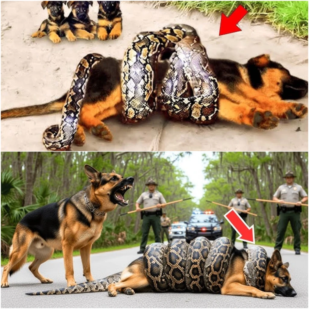 Rangers Race To Save Grizzly Dog From Python. What The Dog Did Was Shocking! - News