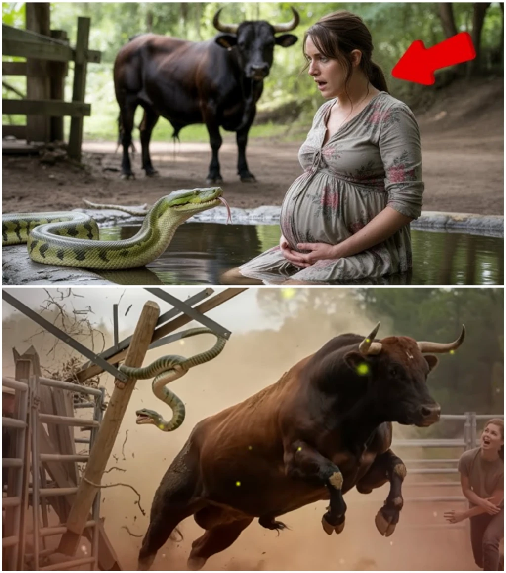 REJECTED BULL WAS RESTING – UNTIL A GREEN PYTHON ATTACKED A PREGNANT ...