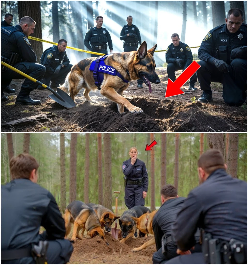 GERMAN SHEPHERD Kept Circling a Spot in the Forest— They Found the ...