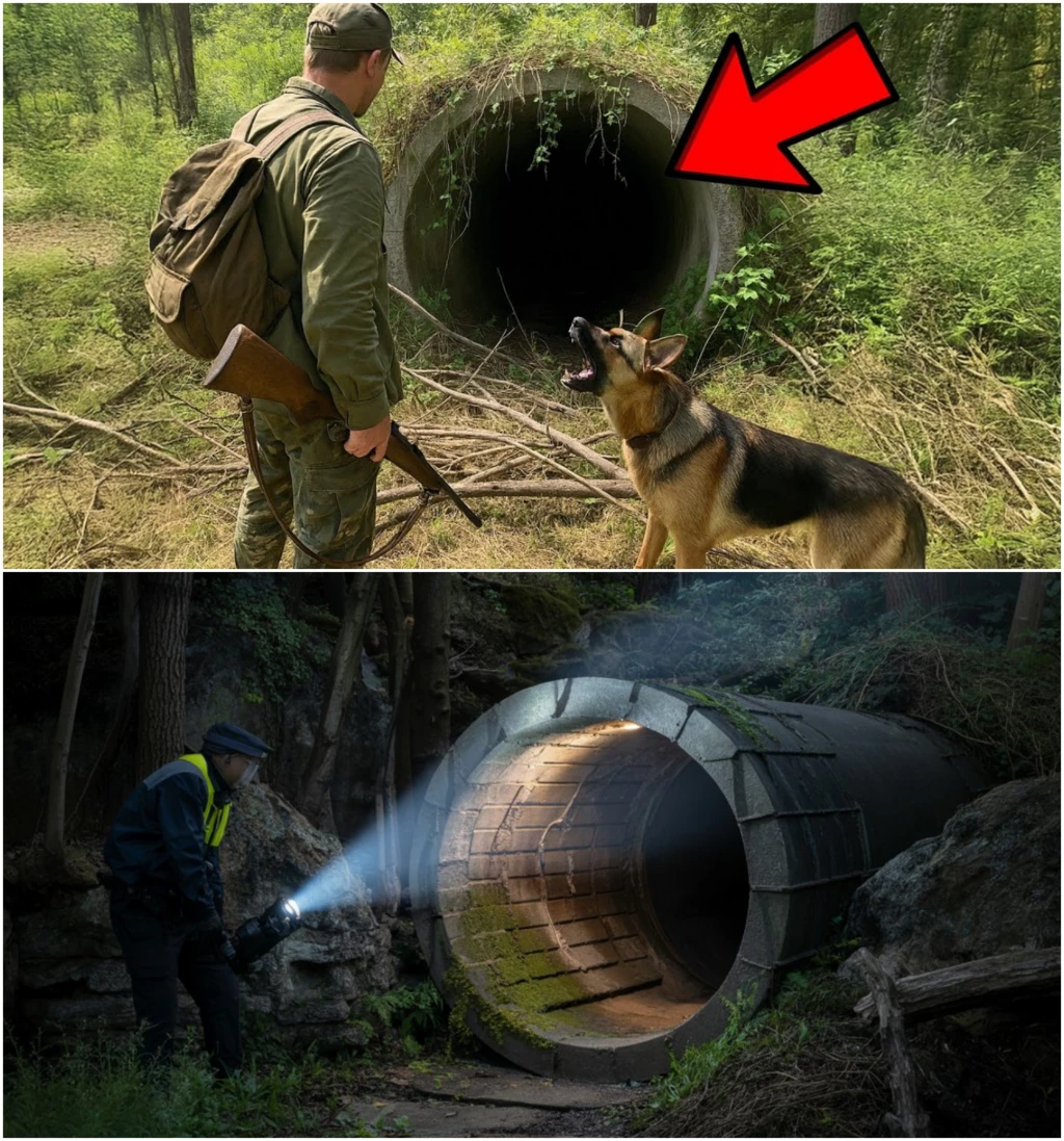 Hunter’s K9 Dog Kept Barking at Pipe, Peeked Inside and Began to Panic ...