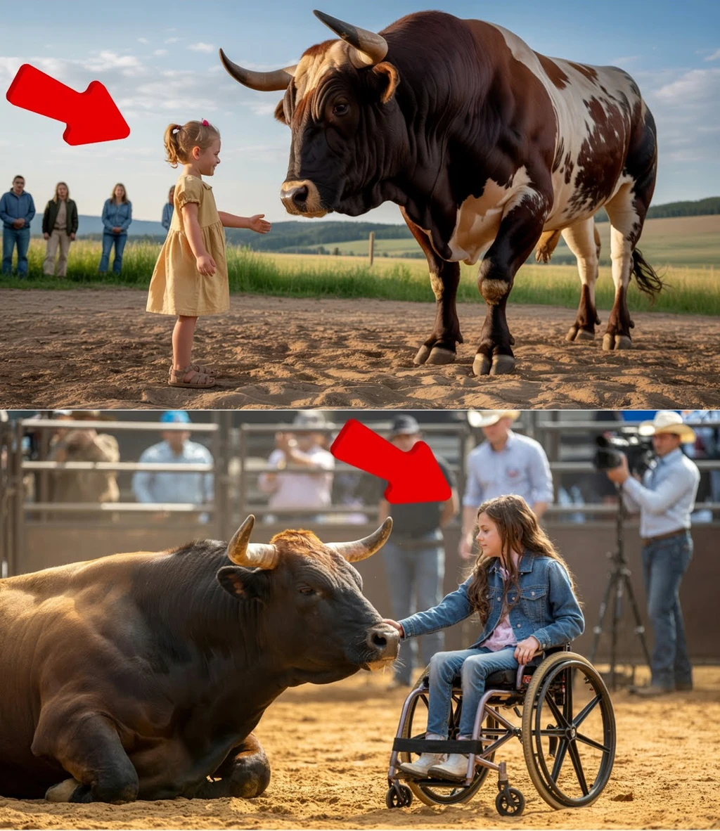 A BLIND GIRL HUGGED THE FURIOUS BULL... WHAT HAPPENED NEXT LEFT THE ...
