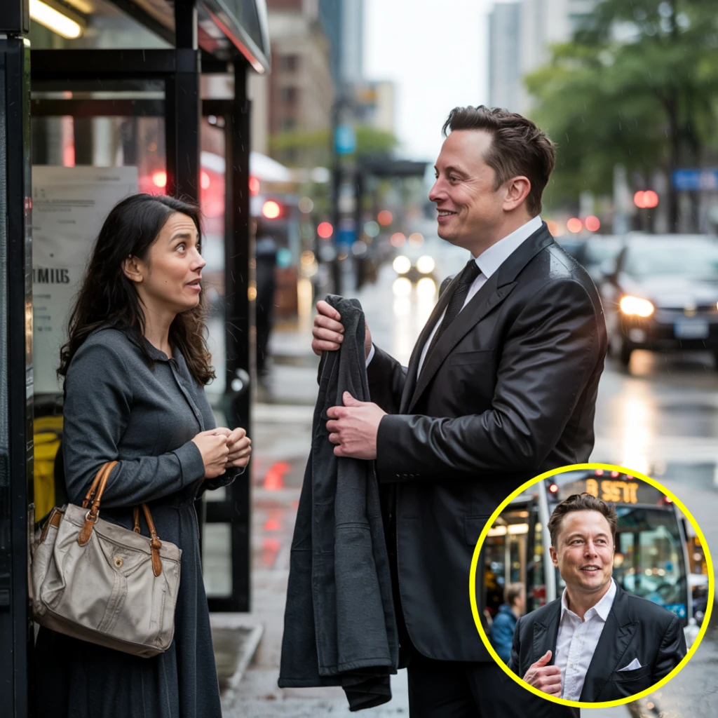 Elon Musk Gives His Jacket to Shivering Woman at Bus Stop—Unaware She’s ...
