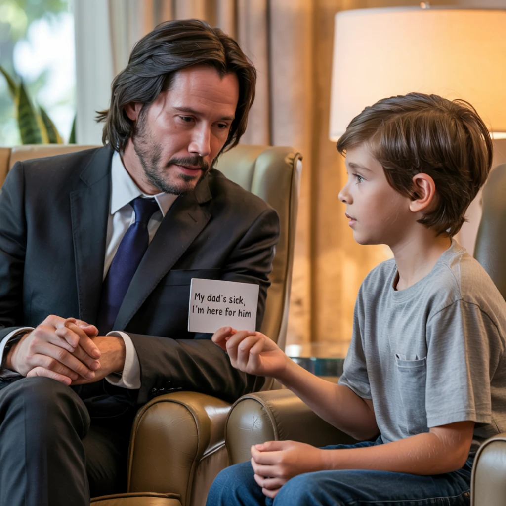 Keanu Reeves Moved by Young Boy’s Words During Interview “My Dad’s Sick ...