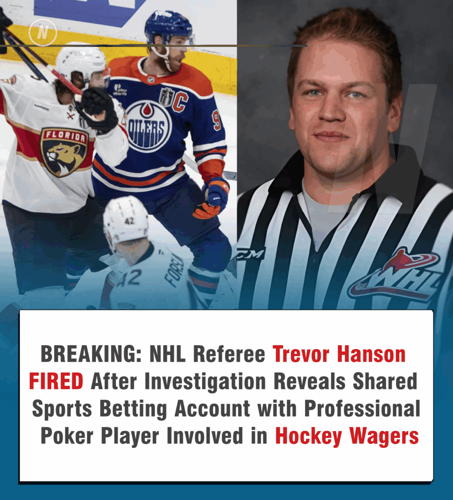 BREAKING: The NHL has fired referee Trevor Hanson, who officiated the game between the Kings and ...