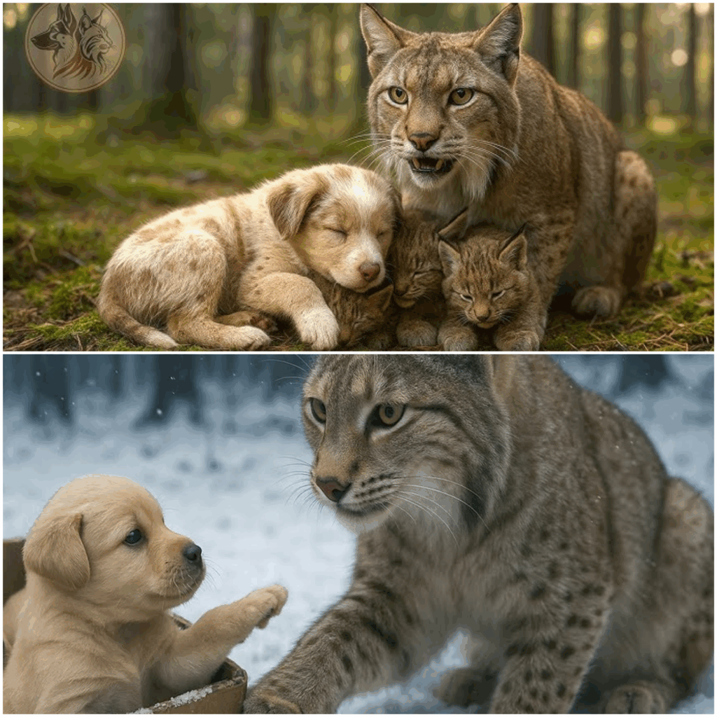 A Lynx Was Raising a Puppy as Her Own — What Rescuers Found Shocked ...