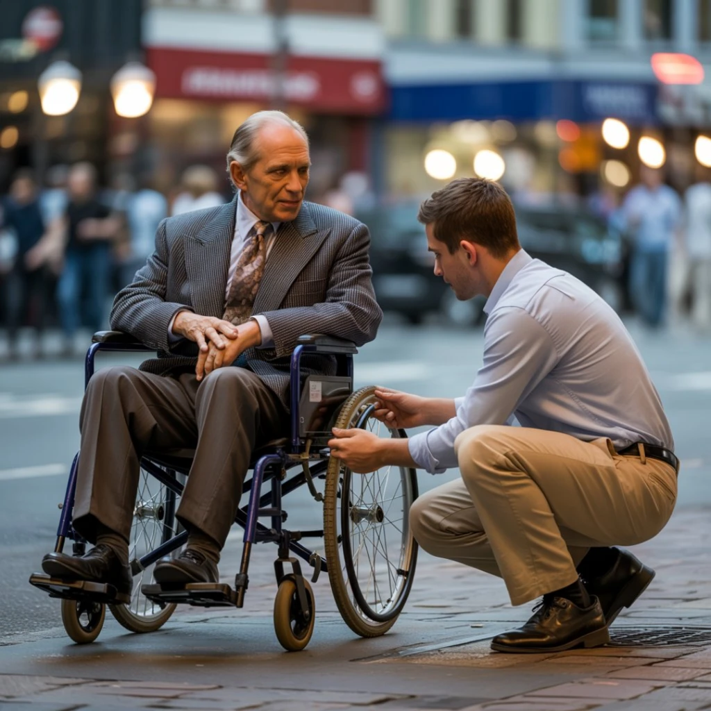 He Helped an Old Man With a Broken Wheelchair… Then Learned His True ...