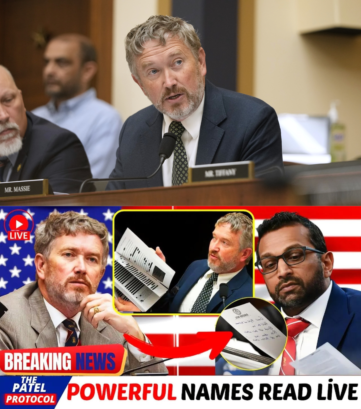 Massie Names 20 Epstein Clients — 67 Seconds Later, Patel's 'No Names ...