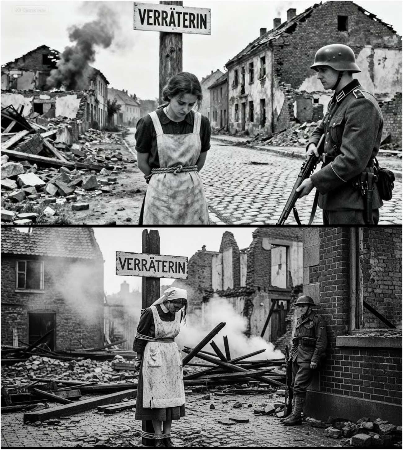 A British Officer Found a German POW Nurse Tied to a Post — The Sign ...