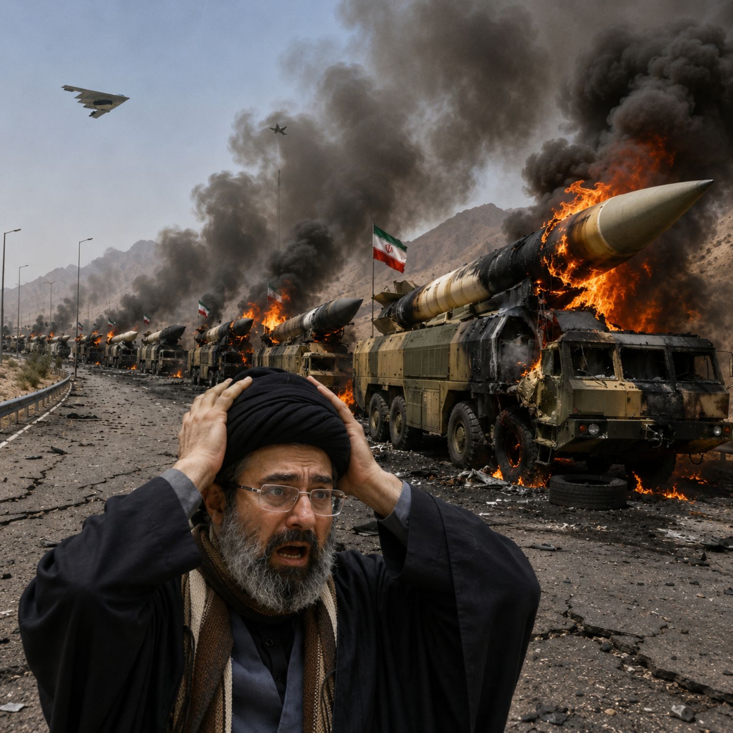 TODAY! A convoy carrying 200 Iranian Fattah-2 missiles en route to ...